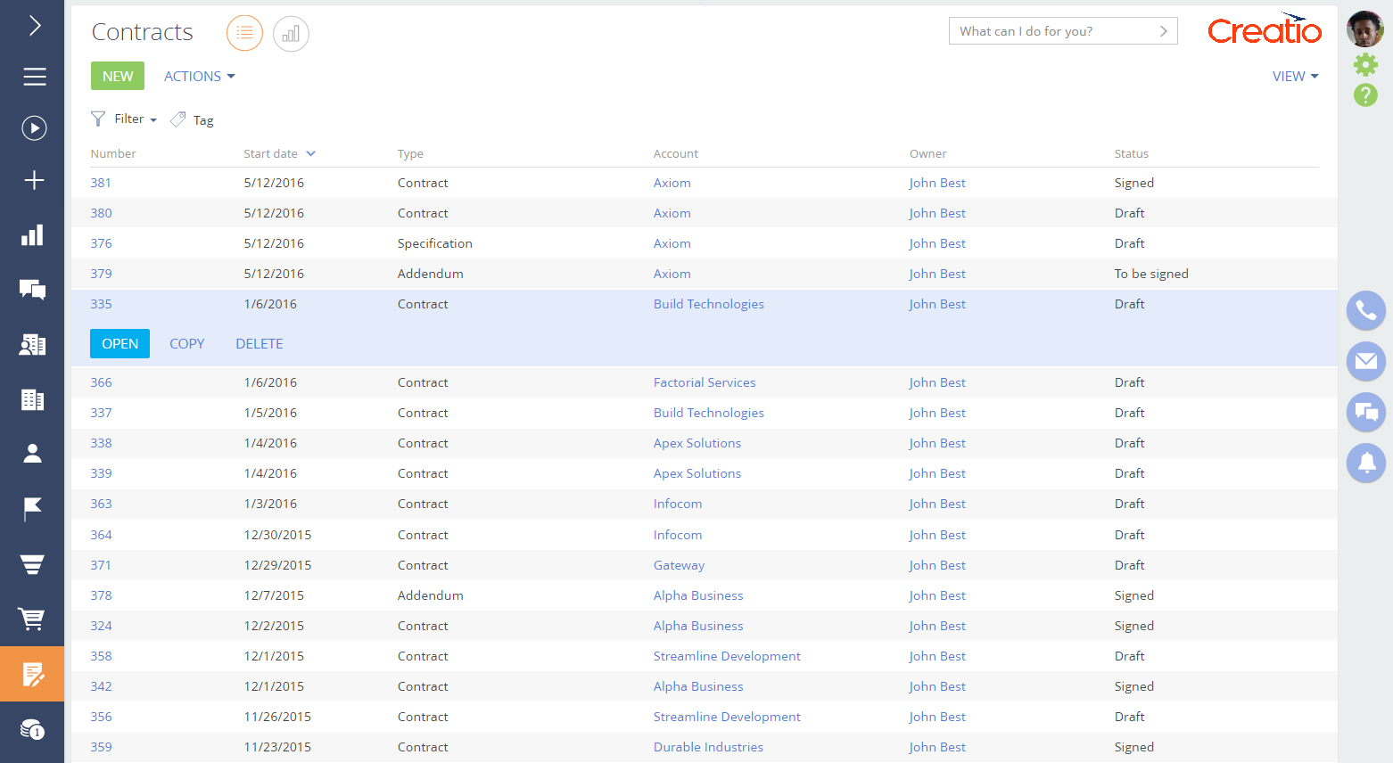 Web based contact management software – advantages, benefits | Creatio