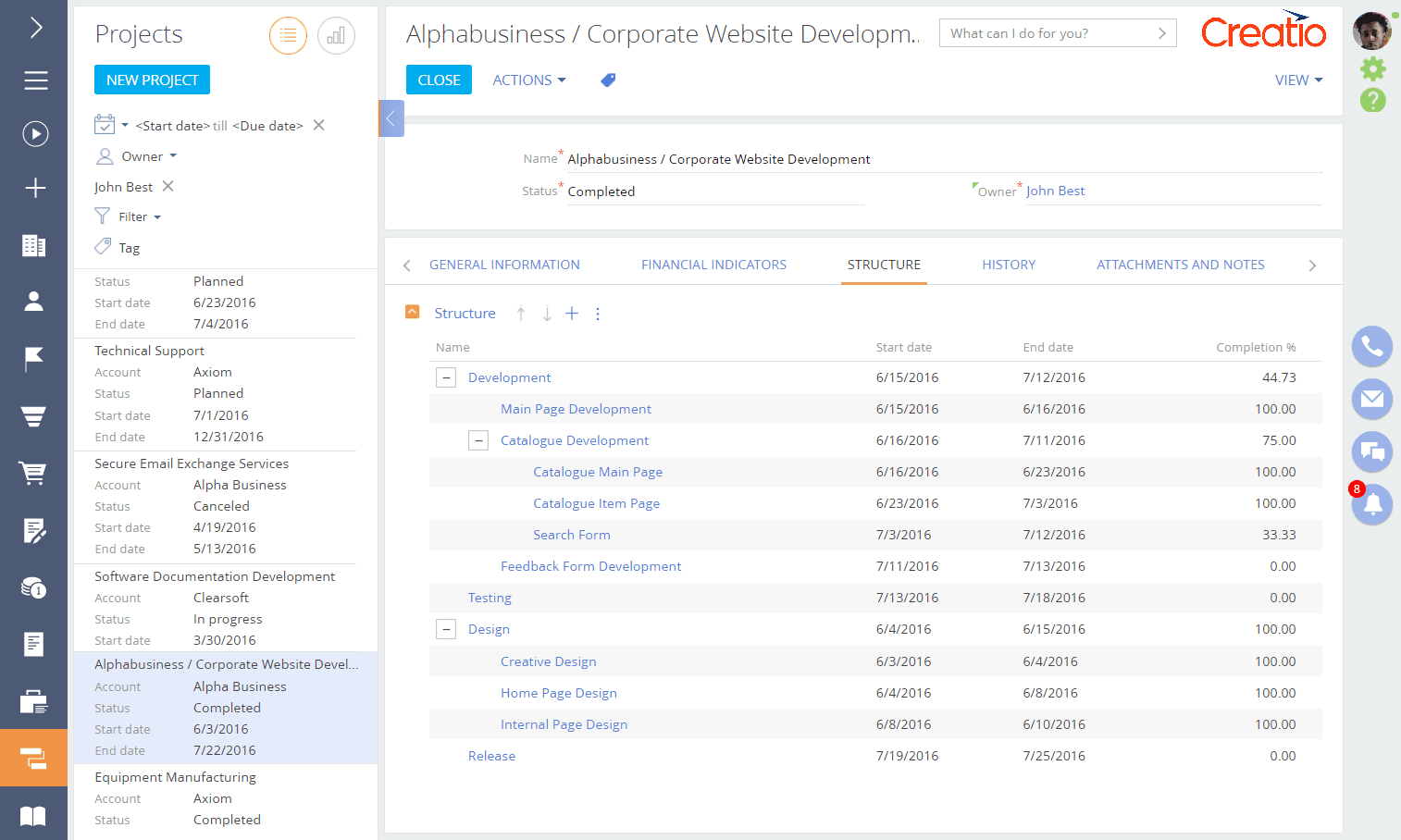 Web based contact management software – advantages, benefits | Creatio