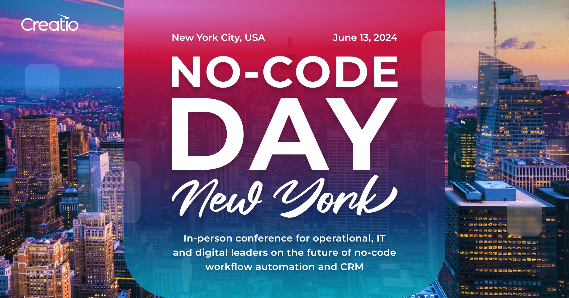 No-code Day | New York | June 13 | Creatio
