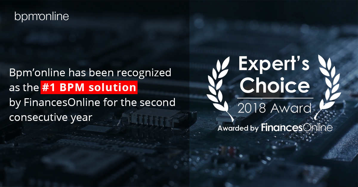 Bpm’online has been recognized as the #1 BPM solution by FinancesOnline ...