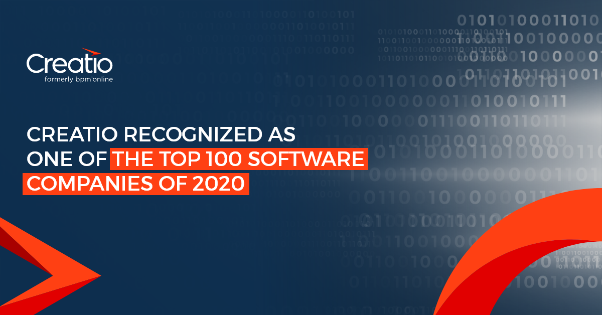 Creatio is Recognized among the Top 100 Software Companies of 2020 ...