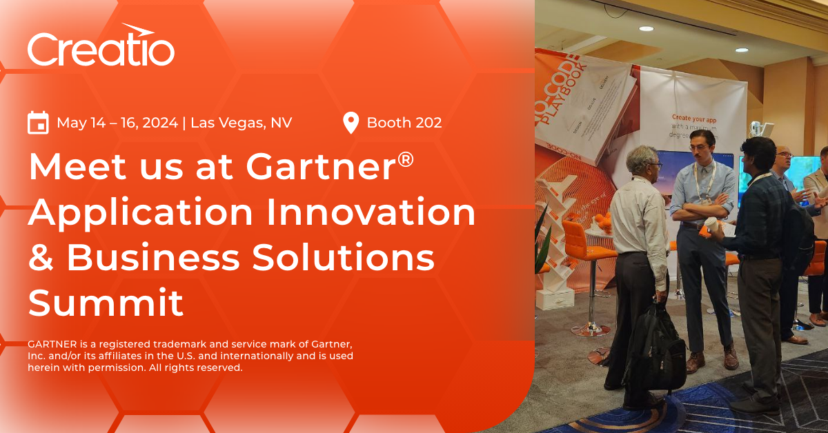 Creatio to Participate in the 2024 Gartner® Application Innovation ...