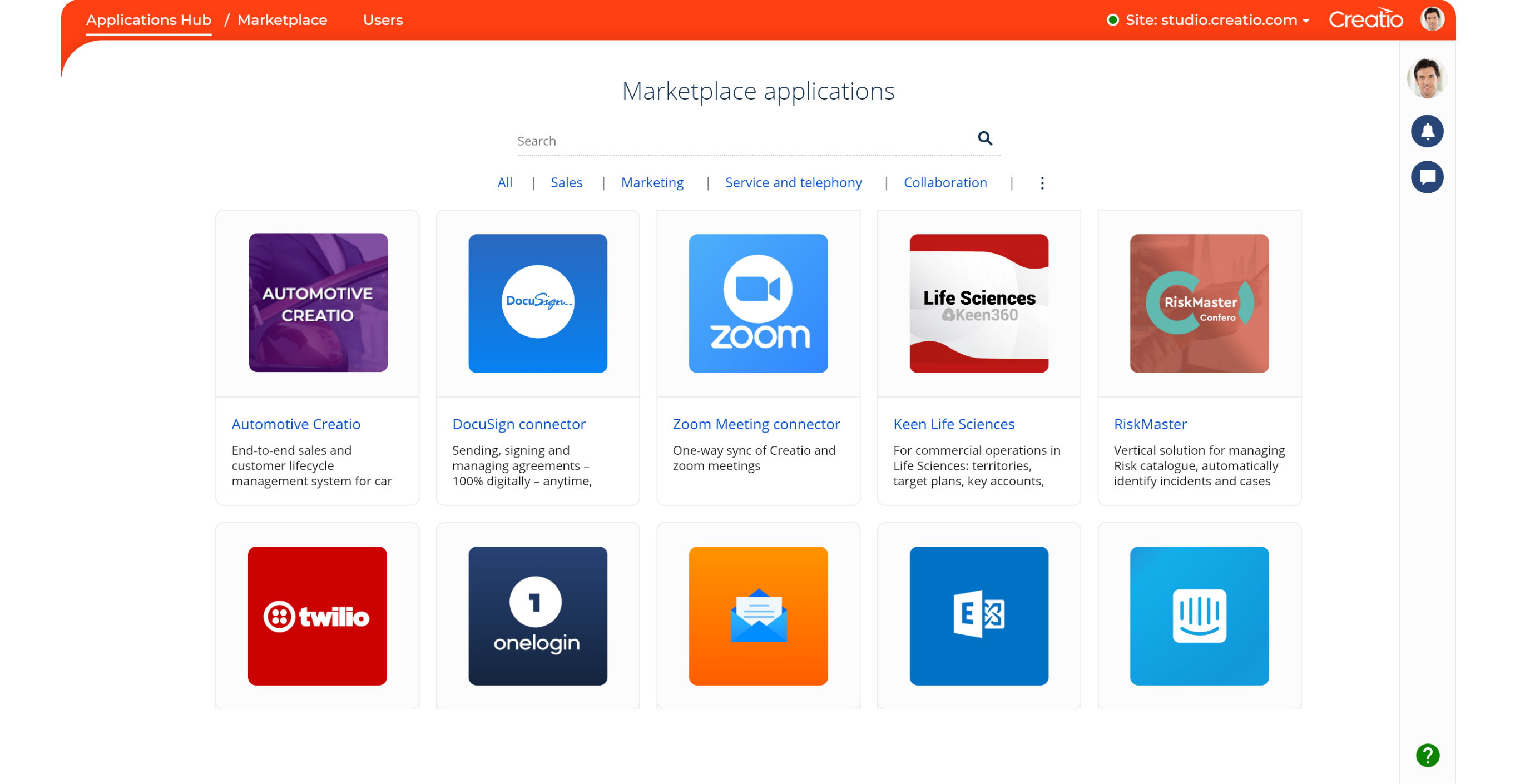 No-code platform to build applications and workflows | Studio Creatio