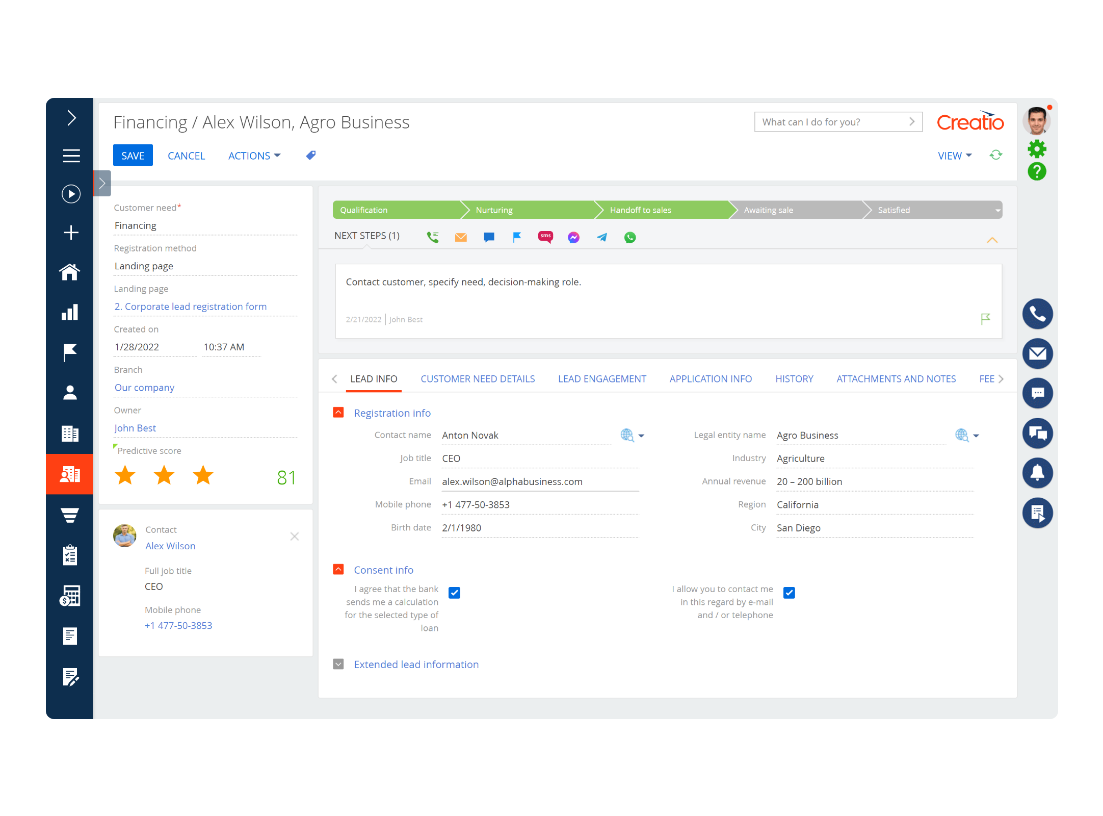 Banking CRM & Workflow automation software with no-code | Creatio