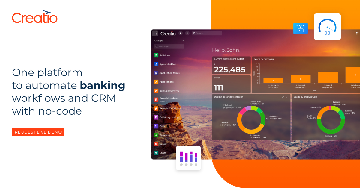 Banking CRM & Workflow Automation Software with No-Code | Creatio