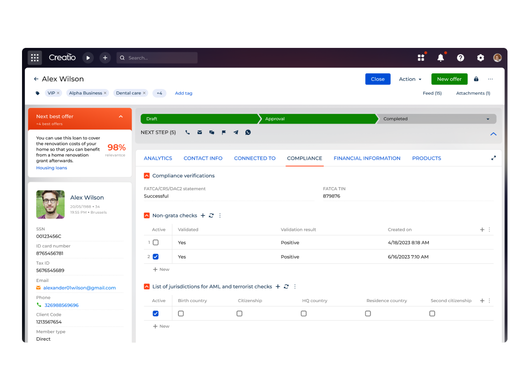 Credit Unions CRM & Workflow automation software with no-code | Creatio