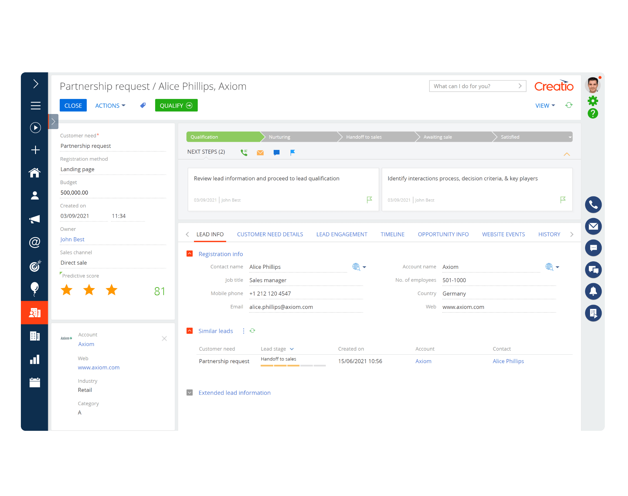 Manufacturing CRM & workflow automation software with no-code | Creatio