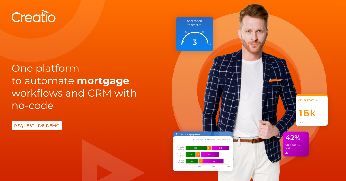 Mortgage CRM & Workflow Automation Software with No-Code | Creatio
