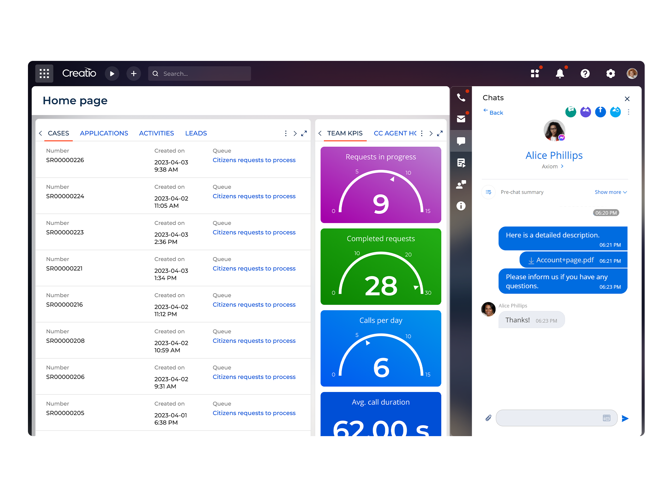 Public sector CRM & Workflow automation software with no-code | Creatio