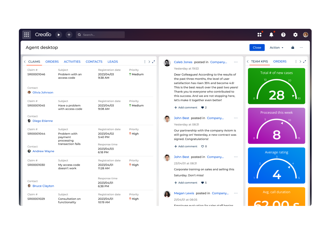 High tech CRM & Workflow automation software with no-code | Creatio