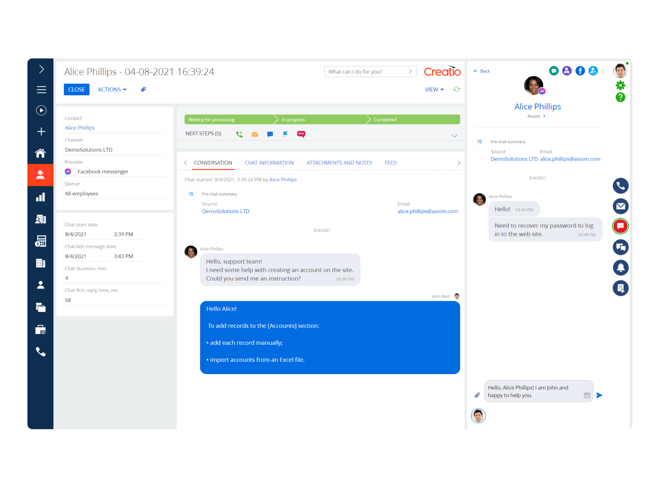 High tech CRM & Workflow automation software with no-code | Creatio
