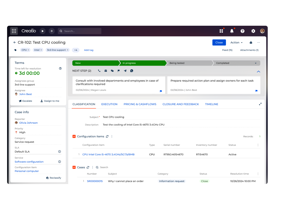 High tech CRM & Workflow automation software with no-code | Creatio