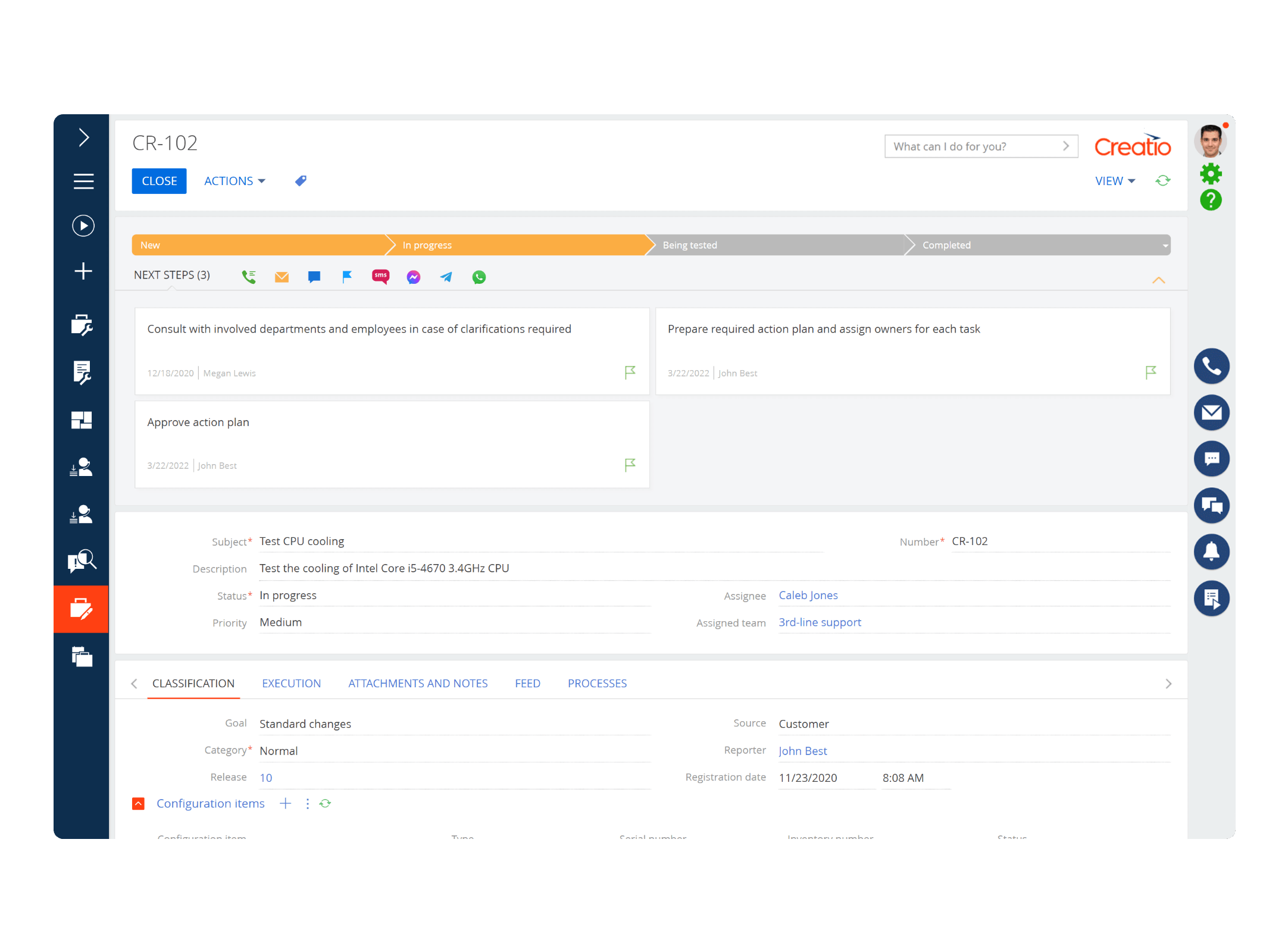 High tech CRM & Workflow automation software with no-code | Creatio