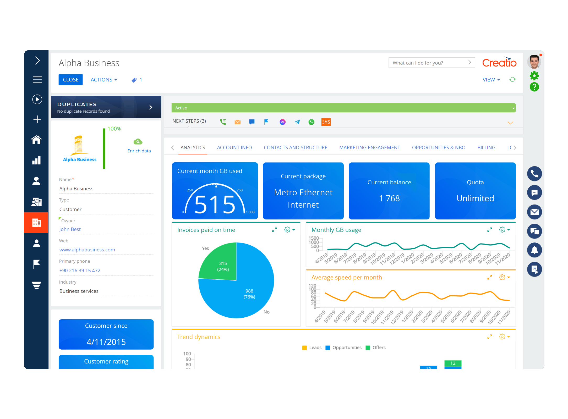 Telecom Crm And Workflow Automation Software With No Code Creatio