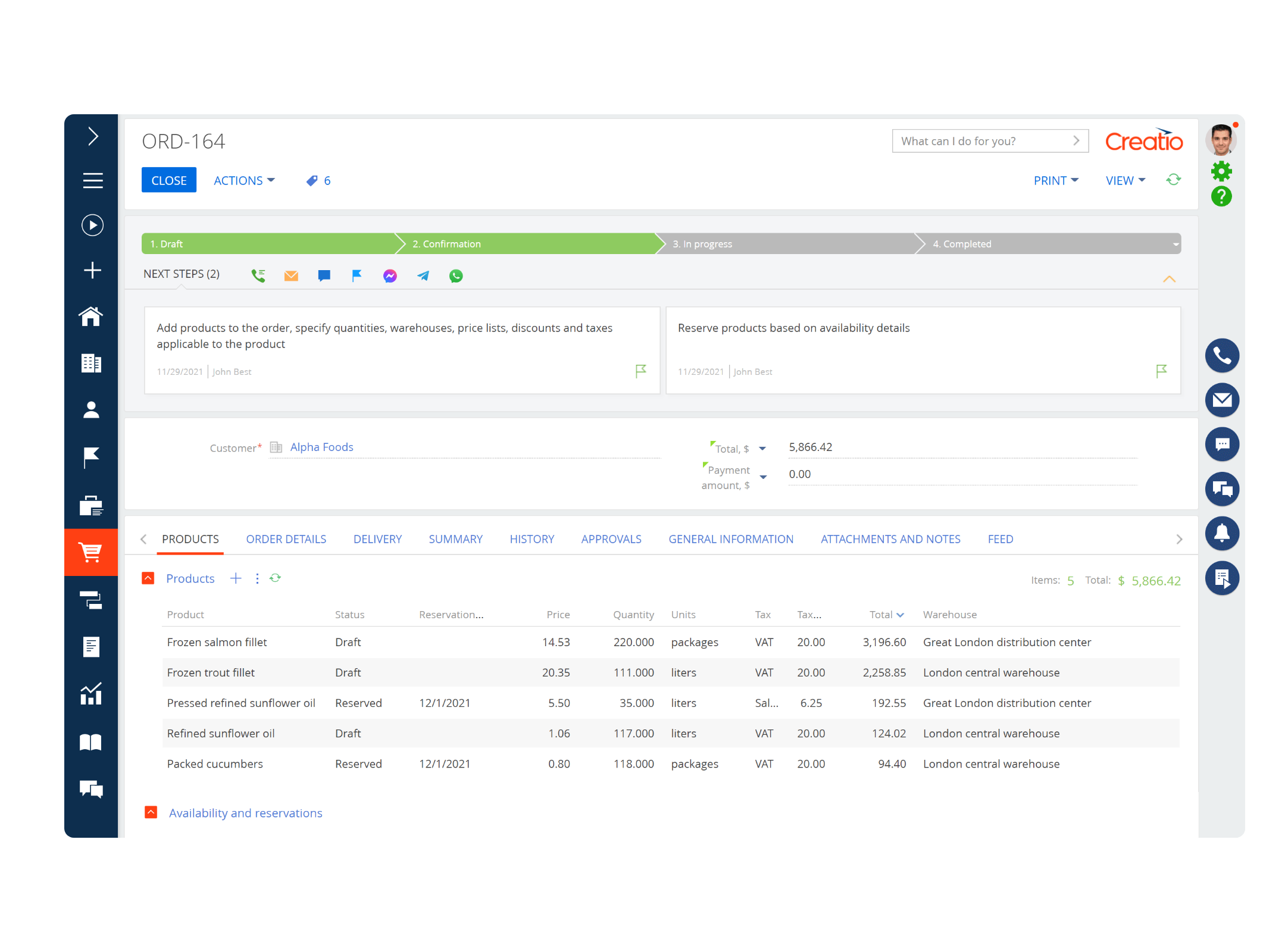 Crm And Workflow Automation Platform For Logistics And Transport Creatio