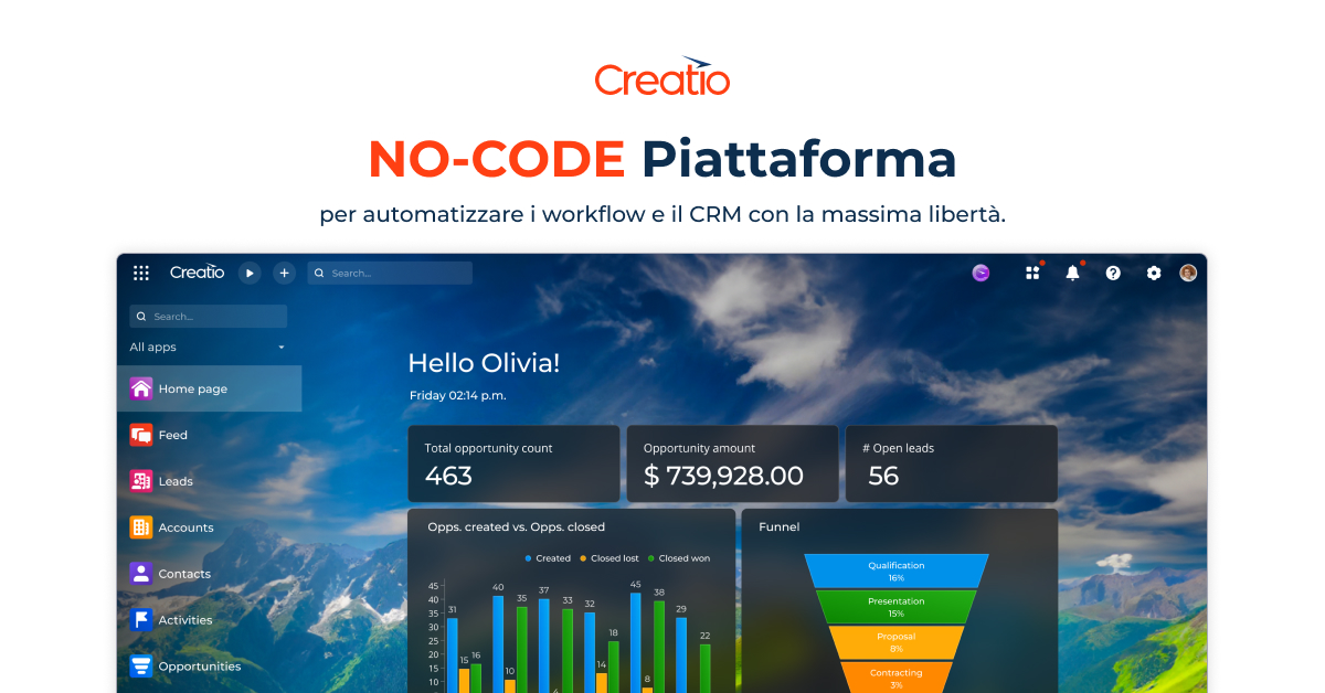 Una Unica per Automatizzare i Workflow e il CRM | Creatio