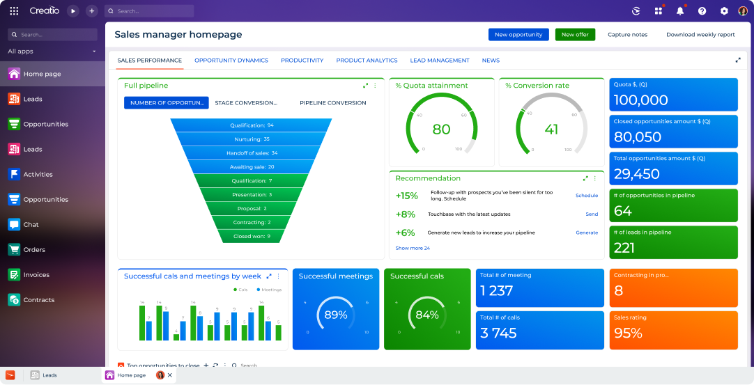 Composable Sales Management Platform | Sales Creatio