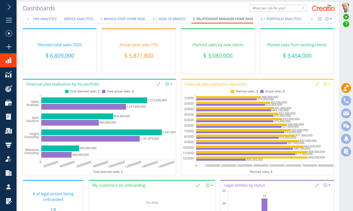 CRM and low-code solutions for banks | Financial Services Creatio