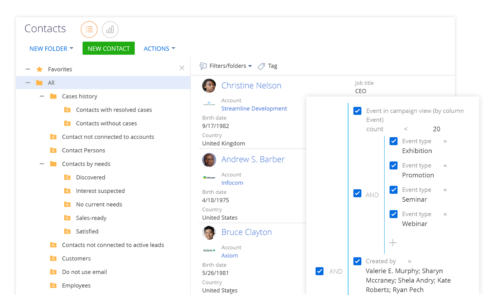 Multichannel Marketing CRM software - features | Marketing Creatio