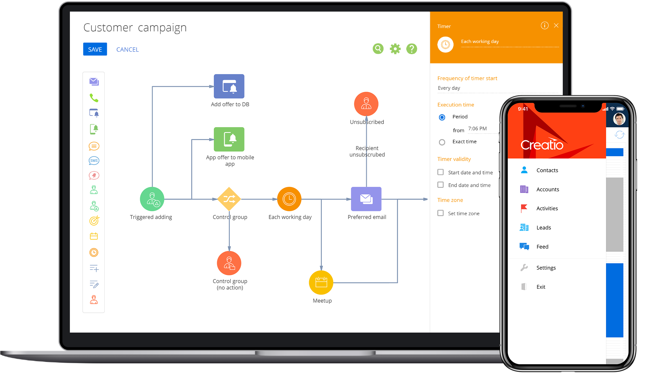 Multichannel Marketing CRM software - features | Marketing Creatio