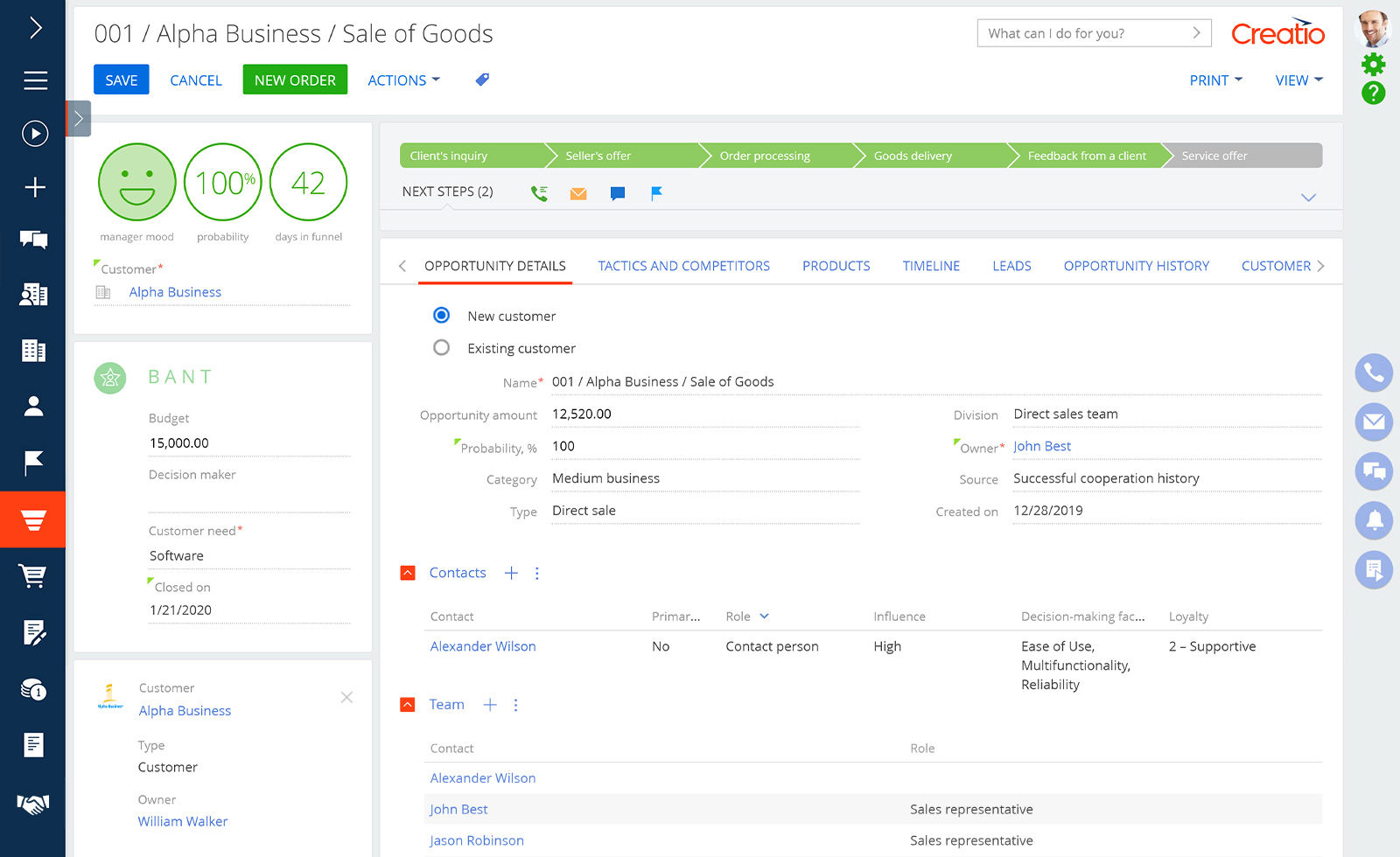 Software Sales CRM: características y beneficios clave | Sales Creatio