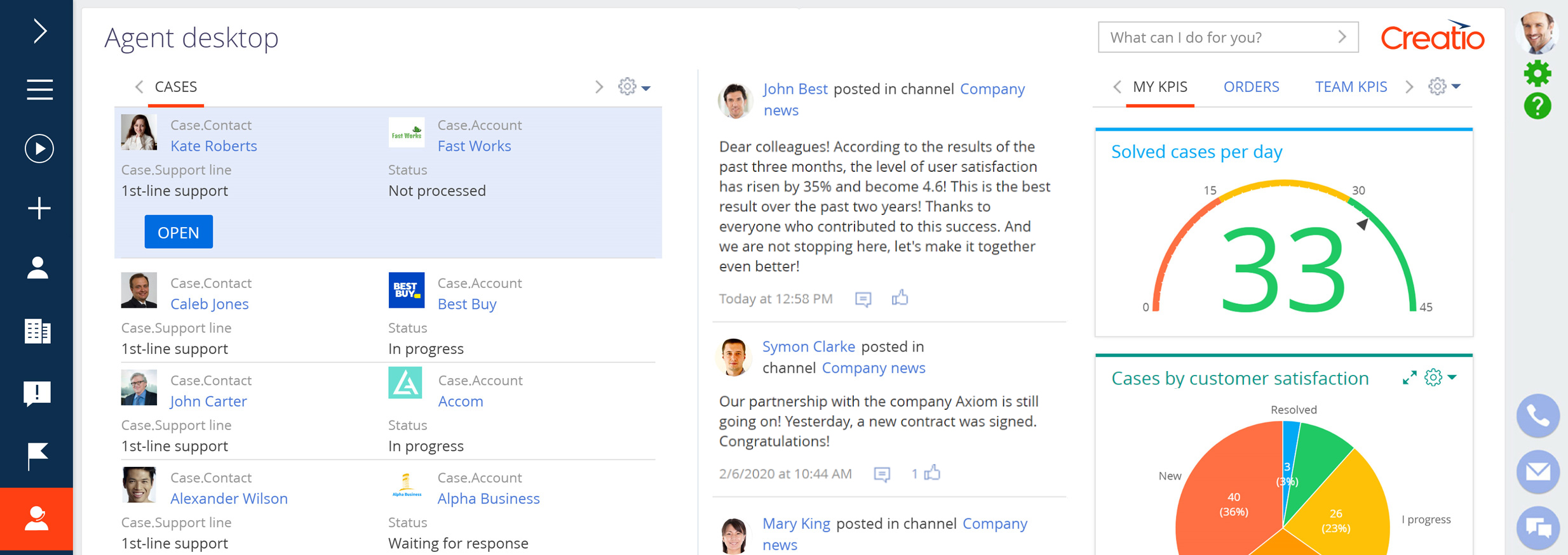 Cloud application for full-cycle service management | Service Creatio