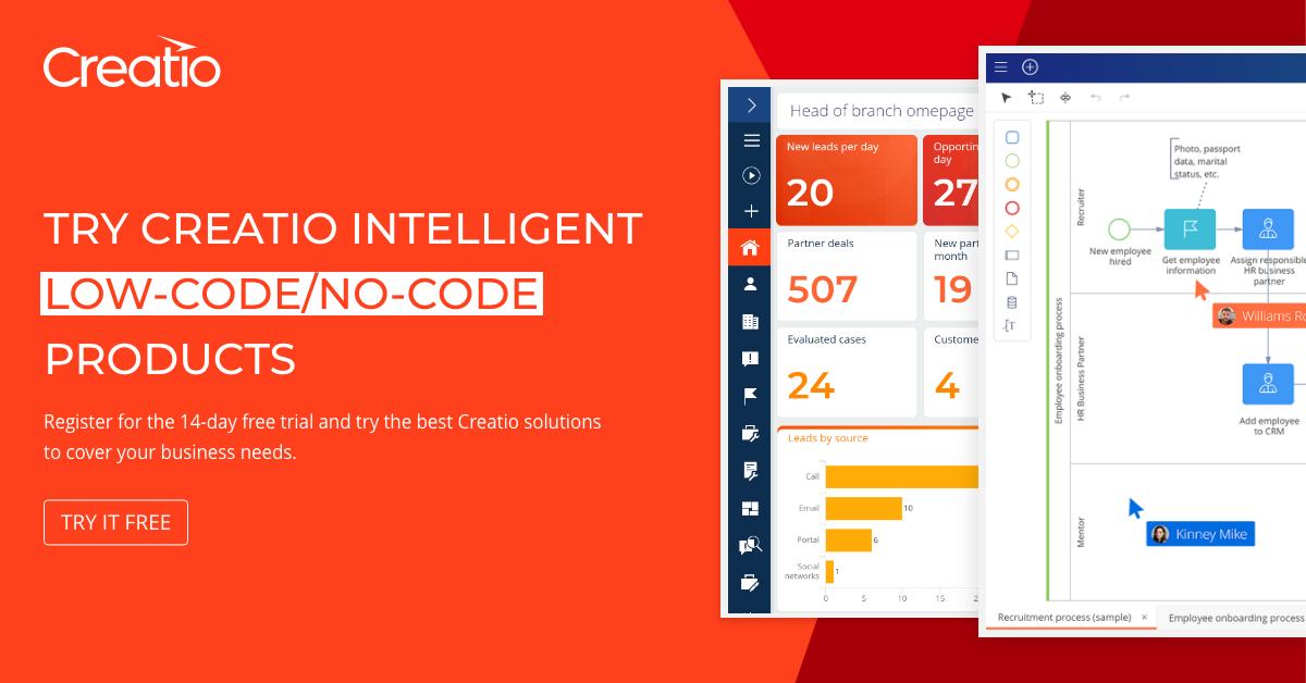 Try Creatio intelligent products | Creatio